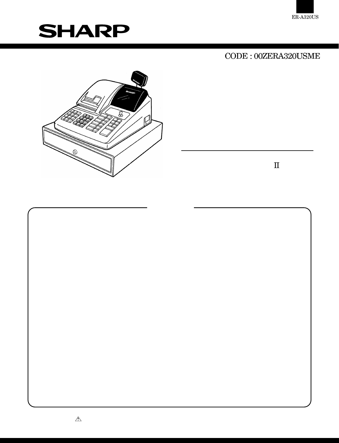 Sharp ER-A320 User Manual download pdf